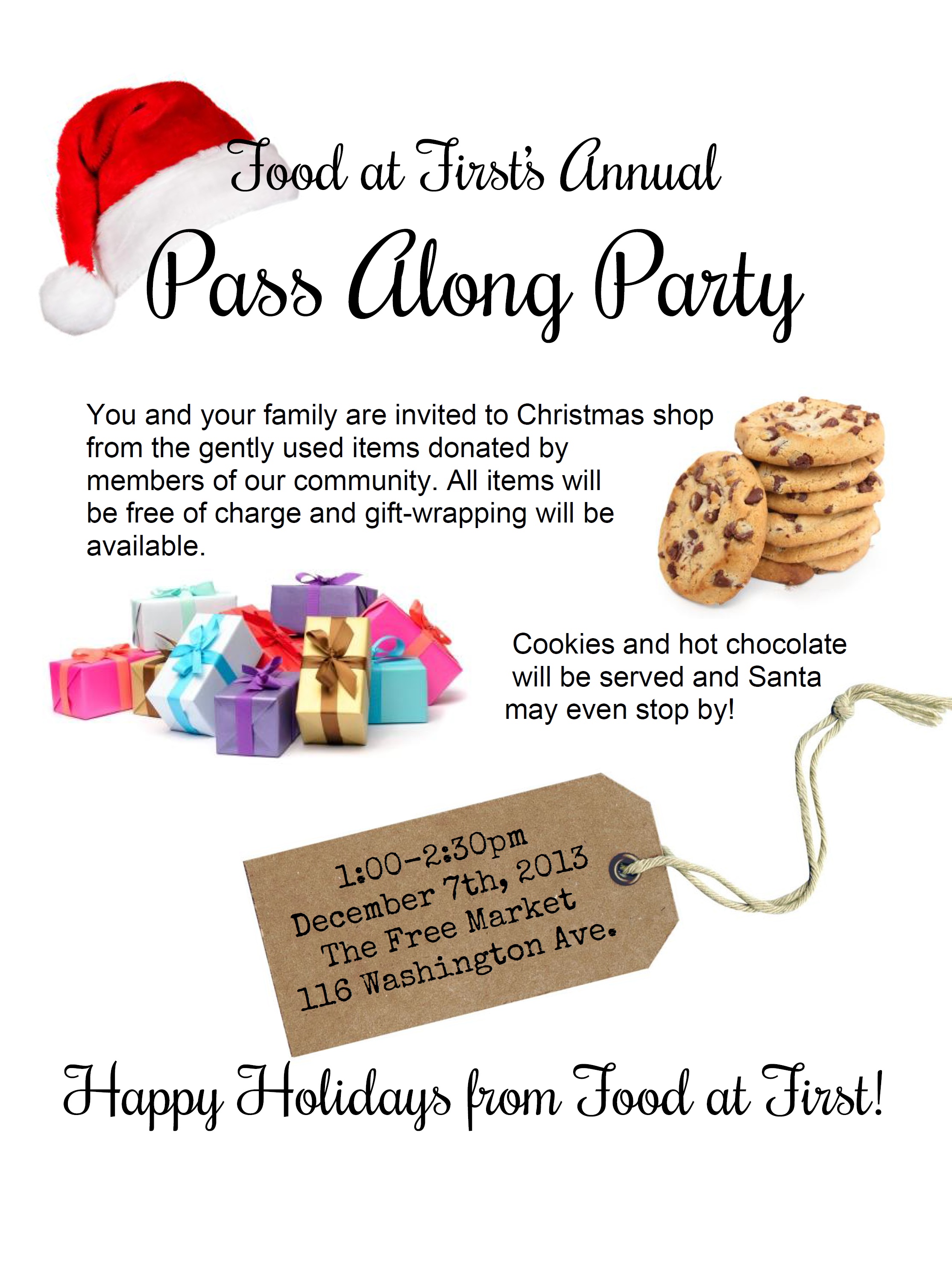 Pass Along Party 2012! – Food at First Daily Free Meal & Perishable ...
